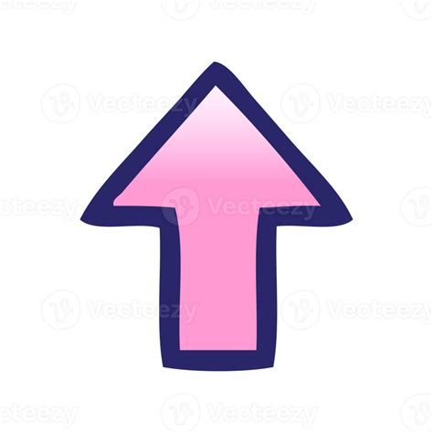 Human Made Gradient Shaded Cartoon Of A Directional Arrow In Bright