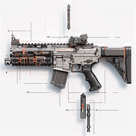 Game Art Design A Firearm And Weapon With Exploded By Gteengarden On