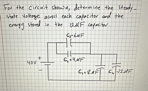 Solved For The Circuit Shown Determine The Steady State