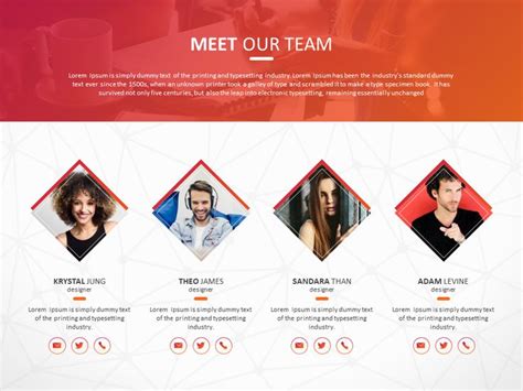 PowerPoint Slide For Team Introduction Presentation Presentationdesign Slidedesig