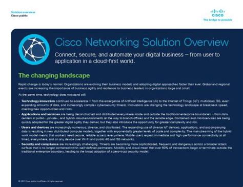 Cisco Networking Solution Overview Consiliant Technologies