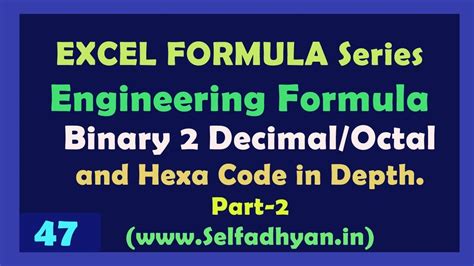 engineering formula in excel 2 how to convert binary into decimal