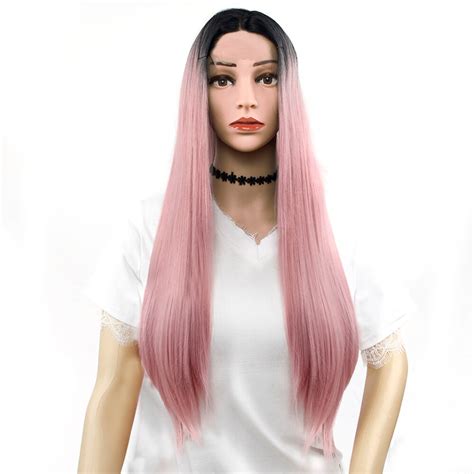 Ombre Blonde Lace Front Wigs For Women Synthetic P Vicedeal