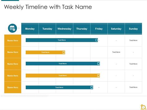 Weekly Timeline With Task Name Essential Tools Scrum Masters Toolbox IT Presentation Graphics