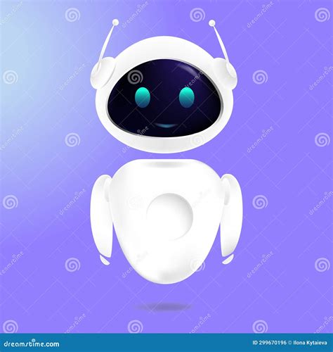 3d chat bot artificial intelligence with neon eyes ai technology