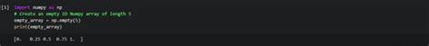 Create An Empty Numpy Array Of Given Length Or Shape And Data Type In Python Python Programs
