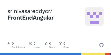 Github Srinivasareddycrfrontendangular