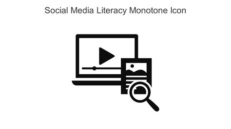 Social Media Literacy Monotone Icon In Powerpoint Pptx Png And Editable