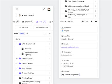 Customergo Ui Kit Crm Dashboard Files List View By Robbi Darwis For Flow Forge On Dribbble