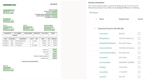使用预生成模型从 Sharepoint 中的发票中提取信息 Microsoft Syntex Microsoft Learn
