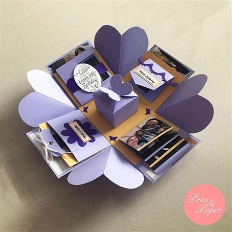Birthday Explosion Box Birthday Exploding Box Love Diy Birthday Box Birthday Cards