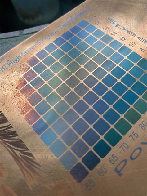 Xtool F1 Engraving And Cut And Color Test Grid Blue Ir Test Grid Wood