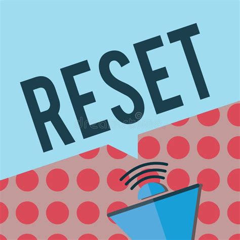 Conceptual Hand Writing Showing Reset Business Photo Text Cause Device Return To Its Factory