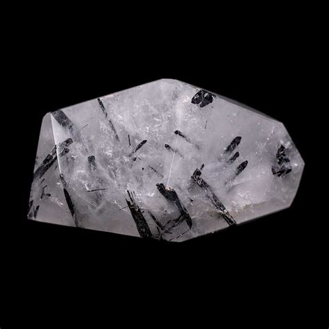 Polished Tourmalated Quartz Angular Freeform Majestic Quartz