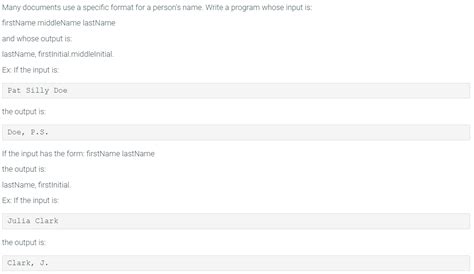 C Name Format Lab Stack Overflow