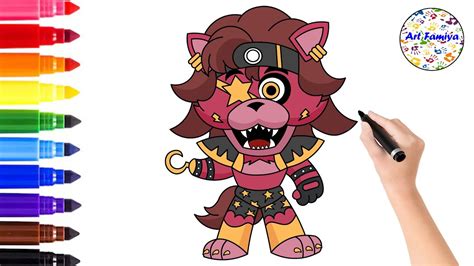 How To Draw Glamrock Foxy From Five Nights At Freddys Art Famiya Drawing Step By Step Youtube