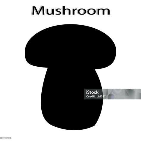 버섯입니다 블랙 아이콘입니다 식용 균 류입니다 요리 사이트 또는 요리사도 서 일러스트 제조 법 버섯 채식 메뉴 부엌 인테리어 디자인 벡터입니다 가을에 대한 스톡 벡터 아트