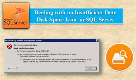 How To Deal With An Insufficient Data Disk Space Issue In Sql Server