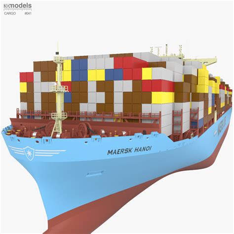 Maersk H Class Container Ship 3d Model Download Cargo Ship On