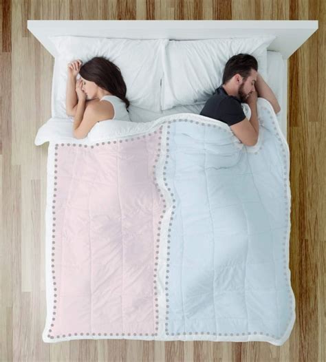 Twovet Dual Zone Couples Comforter Warm Thick Side