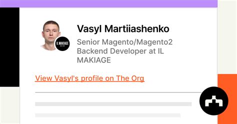 vasyl martiiashenko senior magento magento2 backend developer at il makiage the org