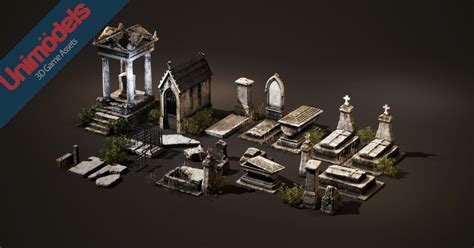 Cemetery Part 1 3d Props Unity Asset Store