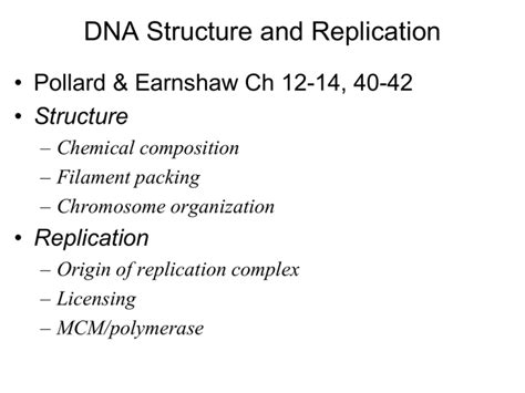 DNA Structure And Replication