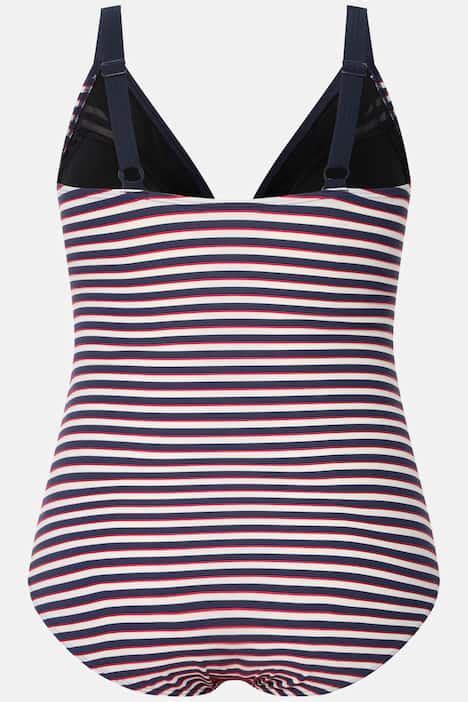 Maillot De Bain Rayé Bonnets Souples Et Laçage Maillots 1 Pièce Maillots De Bain