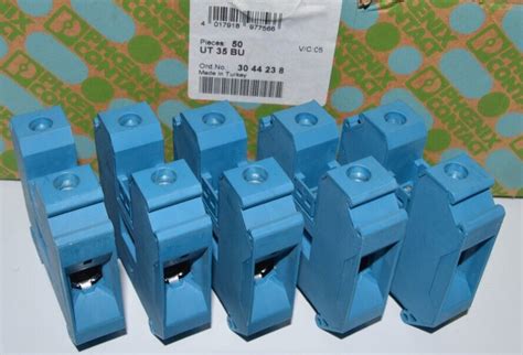 5 Five Phoenix Contact Ut 35 Ut35 Bu Din Rail Terminal Blocks Brand