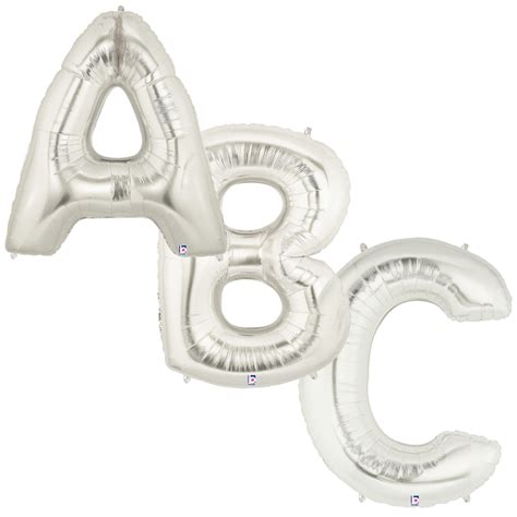 Betallic 7 14 Globos Con Letras Plateadas De 34 Pulgadas Letras