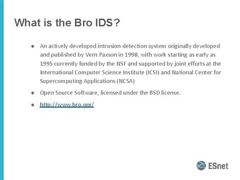 Bro Intrusion Detection System Ids An Overview Nick