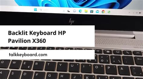 Backlit Keyboard HP Pavilion X360 Talkkeyboard Com