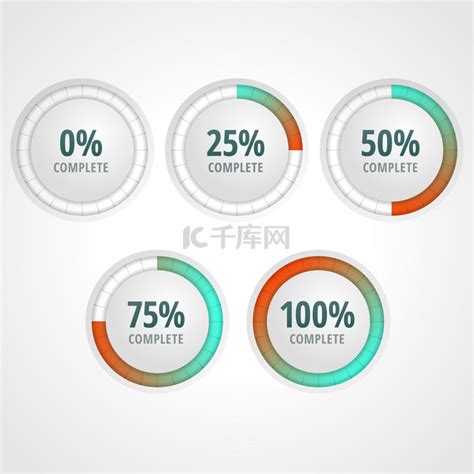 Vector progress bars for website and applications Infographic elements素材图片免费下载 千库网