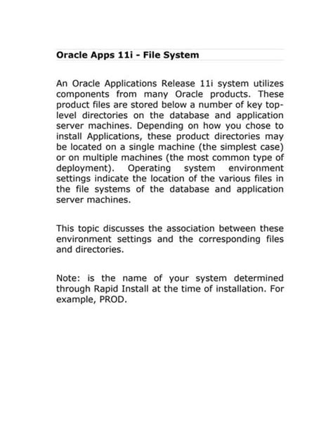Oracle Apps 11i File System Doc