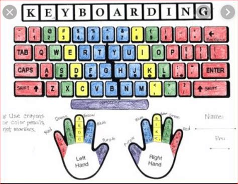 Keyboarding Skills Week 3 How To Type Numbers Using The Colored Download Scientific Diagram