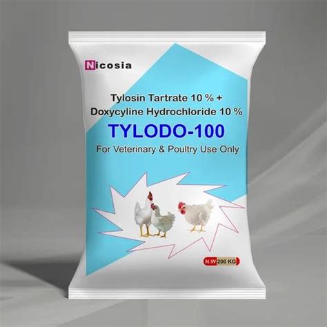 Tylodo 100 Tylosin Tartrate 10 Doxycycline Hydrochloride10 For Veterinary Use Only At ₹ 750