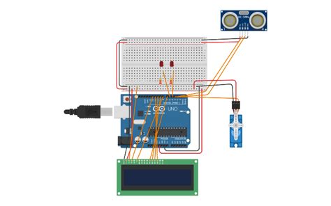 Circuit Design Circuit Design Arduino Tempat Sampah Tinkercad