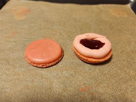 My Second Go At Macarons Raspberry Jam And Buttercream Filled R Baking