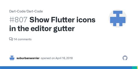 Show Flutter Icons In The Editor Gutter · Issue 807 · Dart Codedart