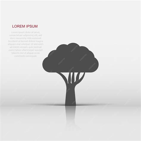 Premium Vector Tree Icon In Flat Style Eco Plant Vector Illustration