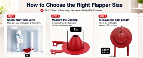 2 Inch Toilet Flapper Replacement Kit Universal Flush Valve Flapper