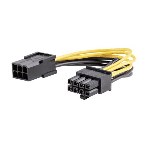 PCIe 6 pin to 8 pin Power Adapter Cable - Computer Power Cables ...