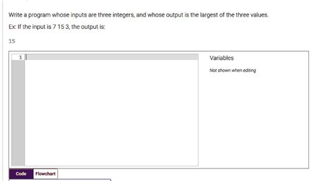 Solved Write A Program Whose Inputs Are Three Integers And Whose