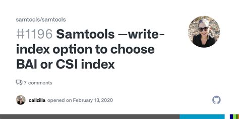 Samtools Write Index Option To Choose Bai Or Csi Index · Issue 1196