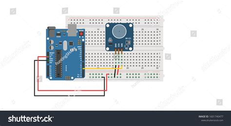 capacitive touch switch arduino interfacing top 库存矢量图（免版税）1601740477