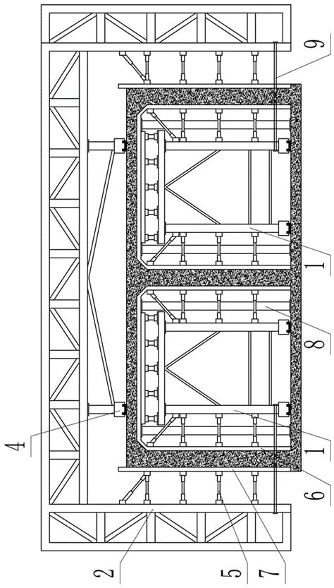 一体式双仓管廊施工台车及其施工方法与流程