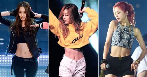 남성팬 심쿵하게 만들 아찔한 11자 복근을 가진 여자 아이돌 9명 영상 Newsnack