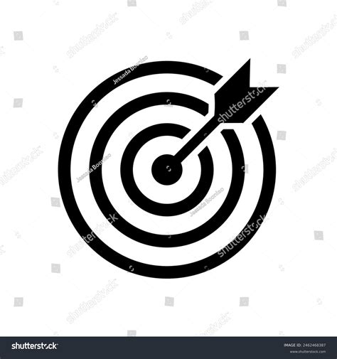 Success Strategy Symbol Vector Illustrationarrow Target Stock Vector
