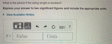 solved a mass on a string of unknown length oscillates as a