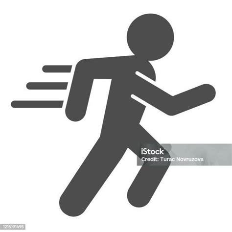 러너 선 및 솔리드 아이콘입니다 속도 모션 기호와 함께 실행 스포츠맨 흰색 배경에 윤곽 스타일 그림 모바일 컨셉과 웹 디자인에 대한 건강한 라이프 스타일 또는 스포츠 기호